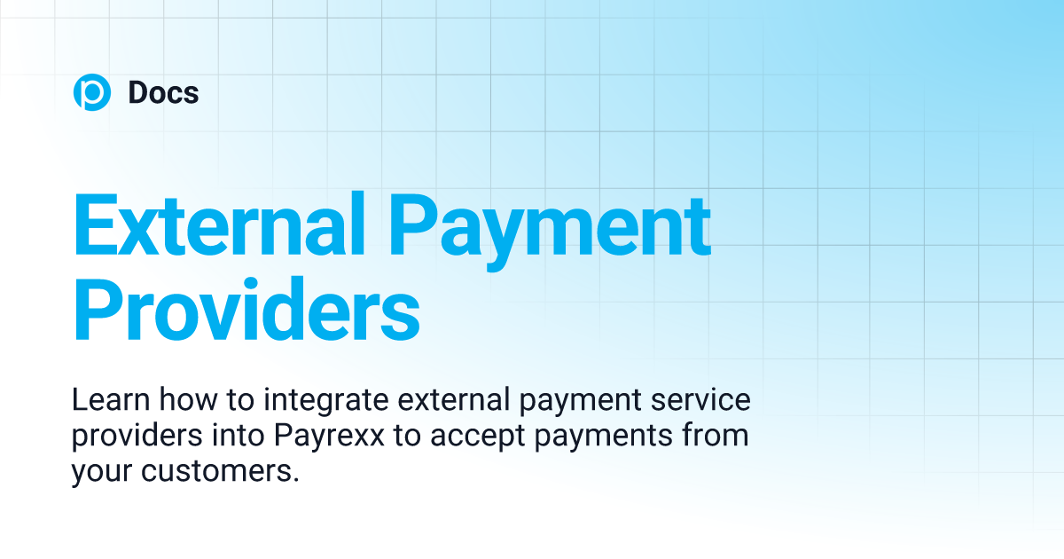External Payment Providers | Docs