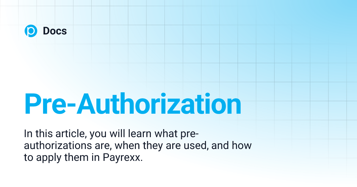 Pre-Authorization | ENGLISH | Docs