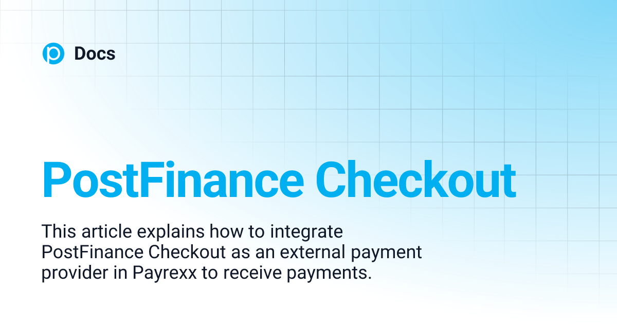 PostFinance Checkout | Docs