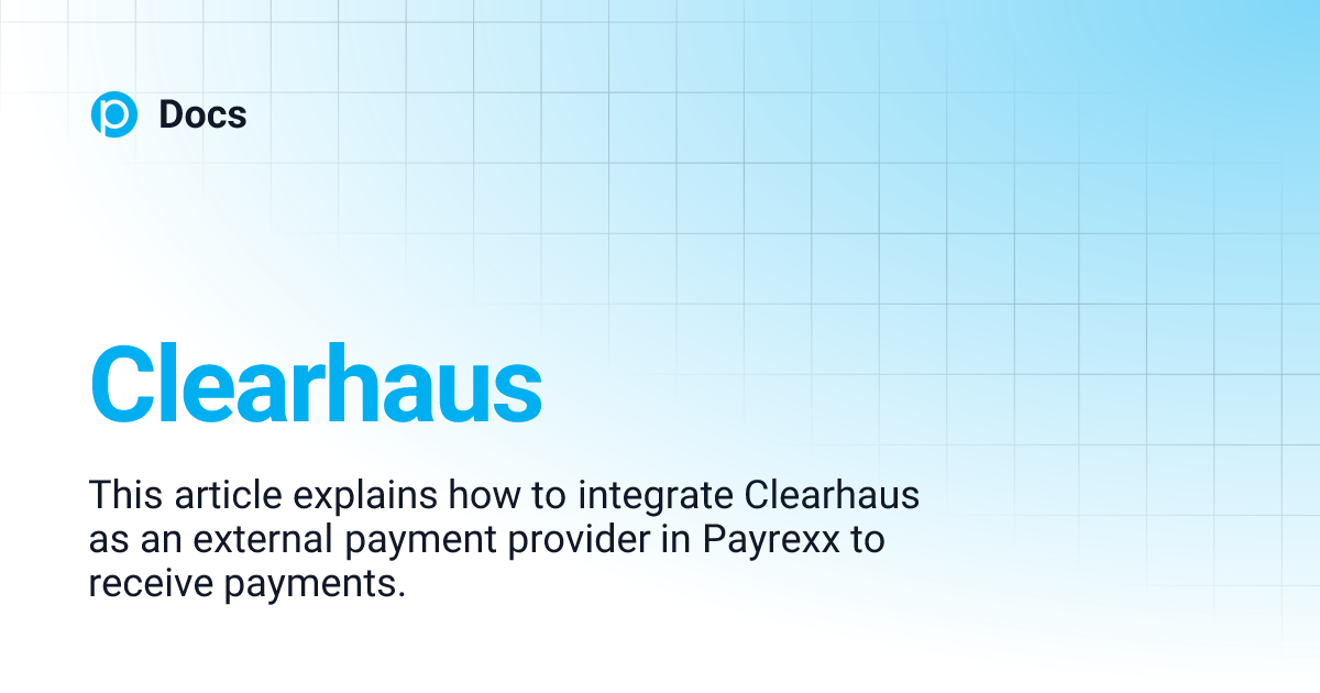 Clearhaus | ENGLISH | Docs