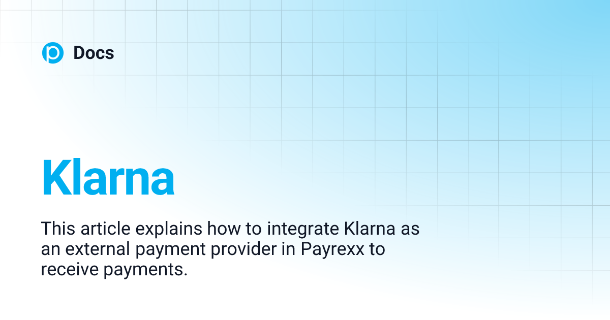 Klarna | Docs