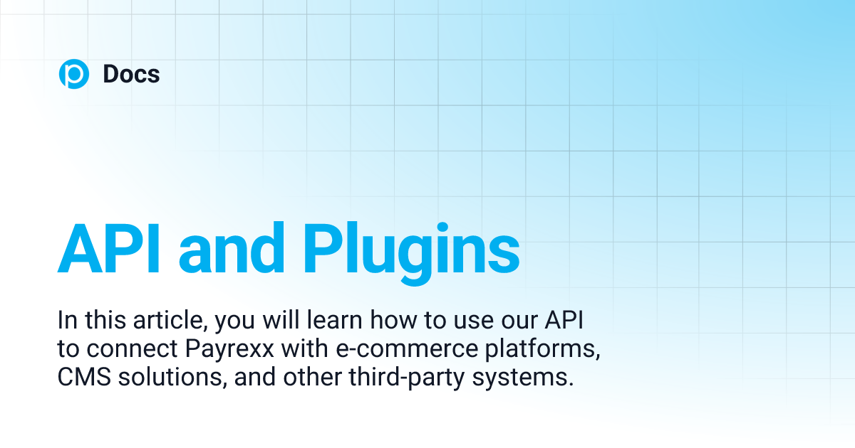 API and Plugins | ENGLISH | Docs