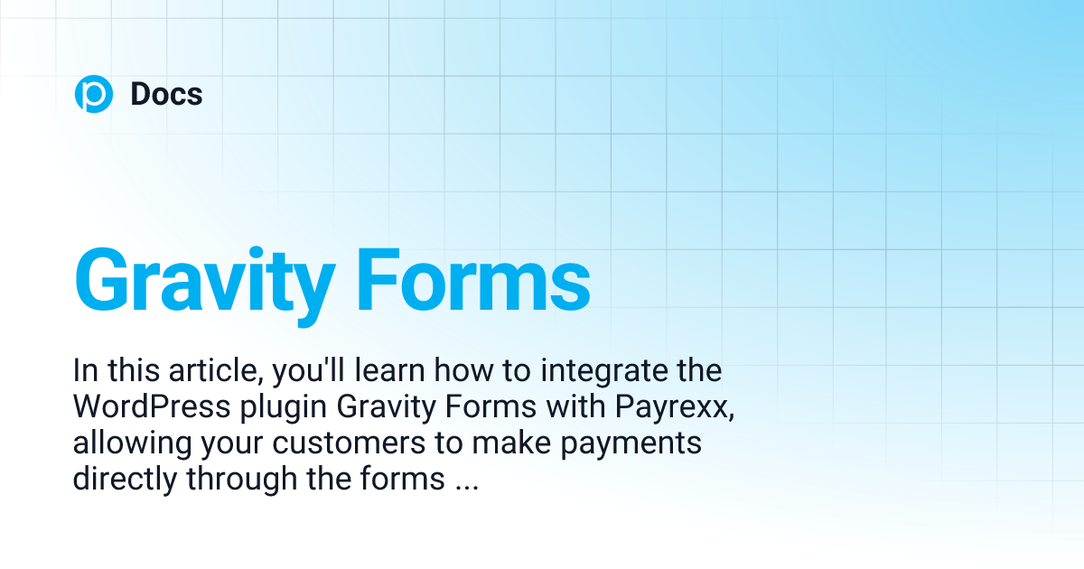 Gravity Forms | Docs