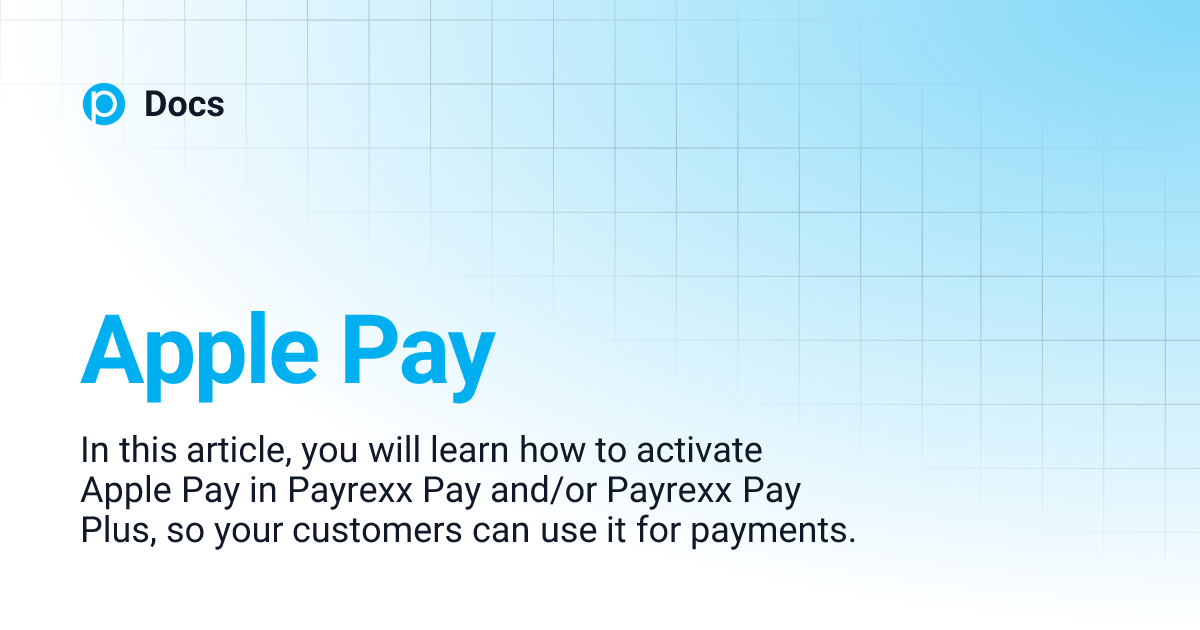 Apple Pay | Docs