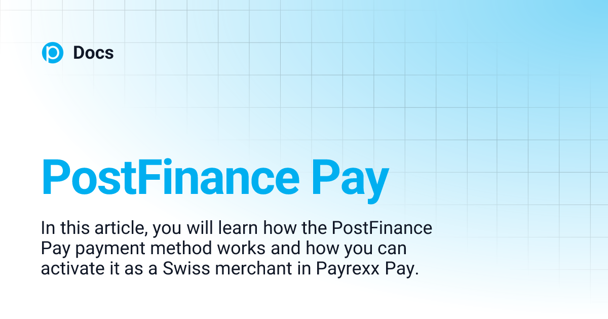 PostFinance Pay | ENGLISH | Docs