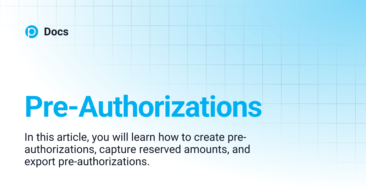 Pre-Authorization | ENGLISH | Docs