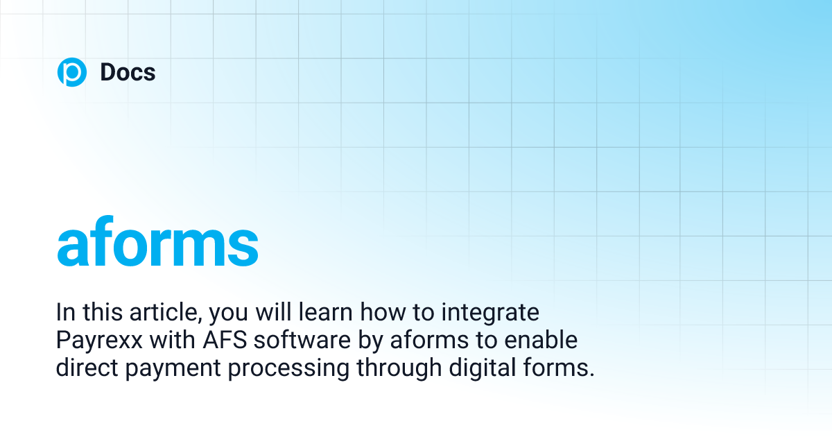 aforms | ENGLISH | Docs