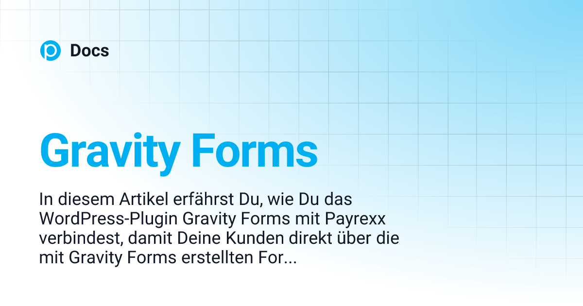 Gravity Forms | Docs