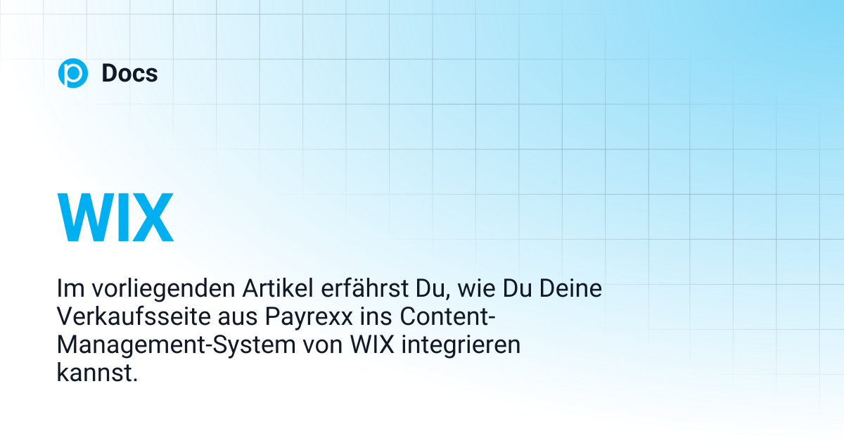 WIX | Docs
