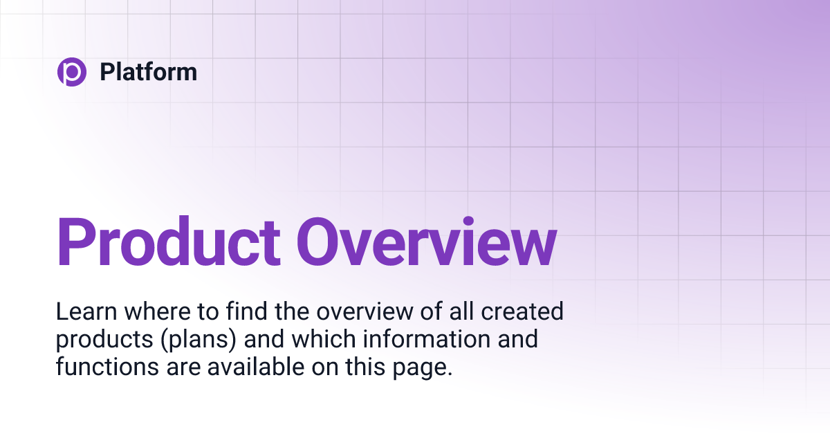 Product Overview | Platform
