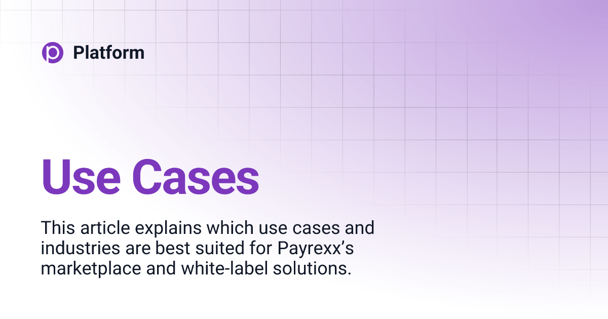 Use Cases | ENGLISH | Platform