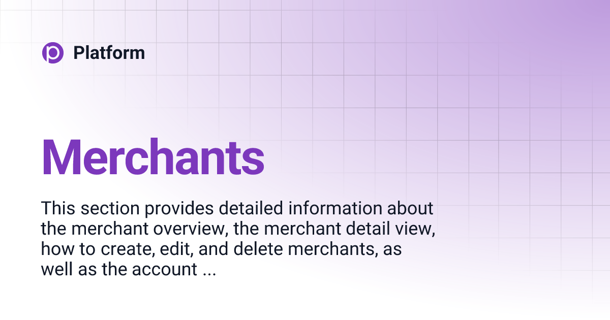 Merchants | Platform
