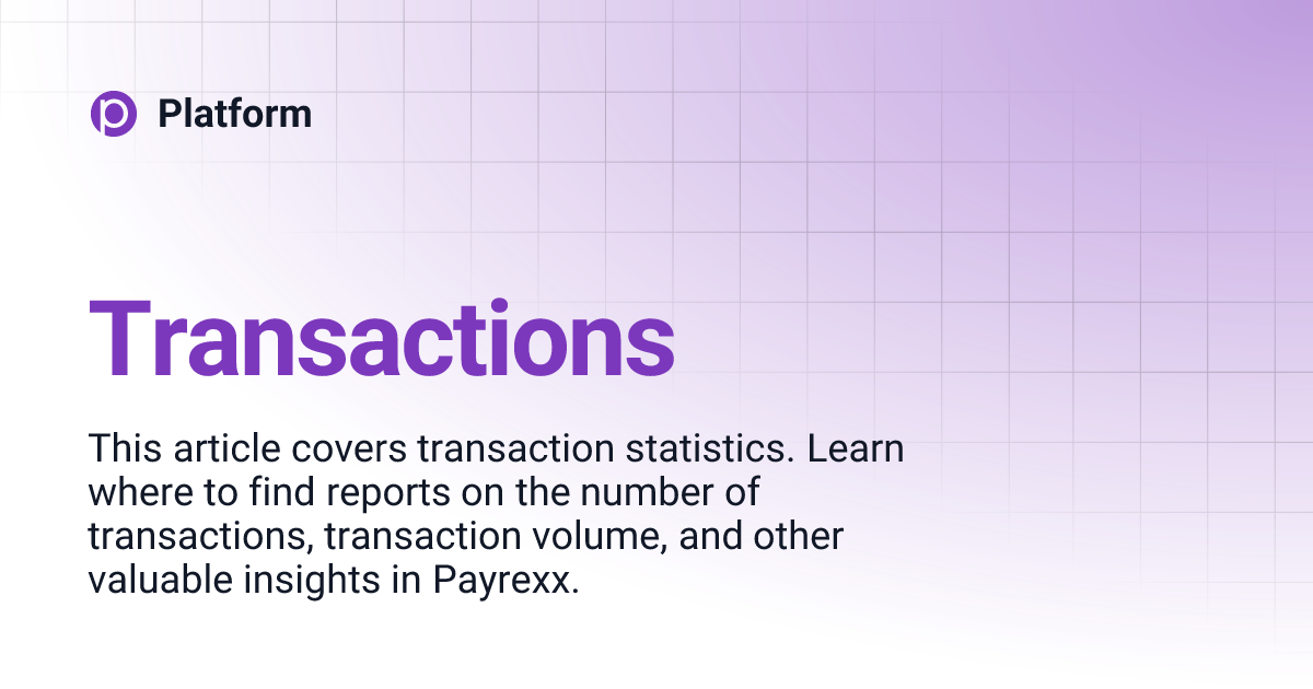 Transactions | Platform