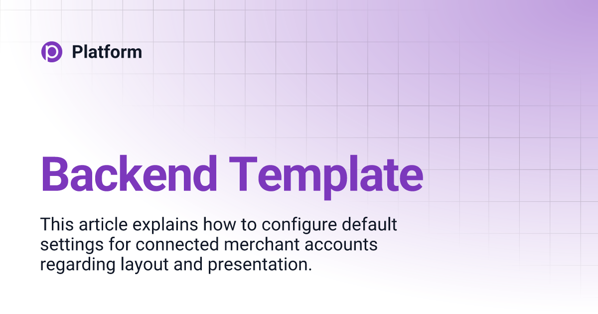 Backend Template | Platform