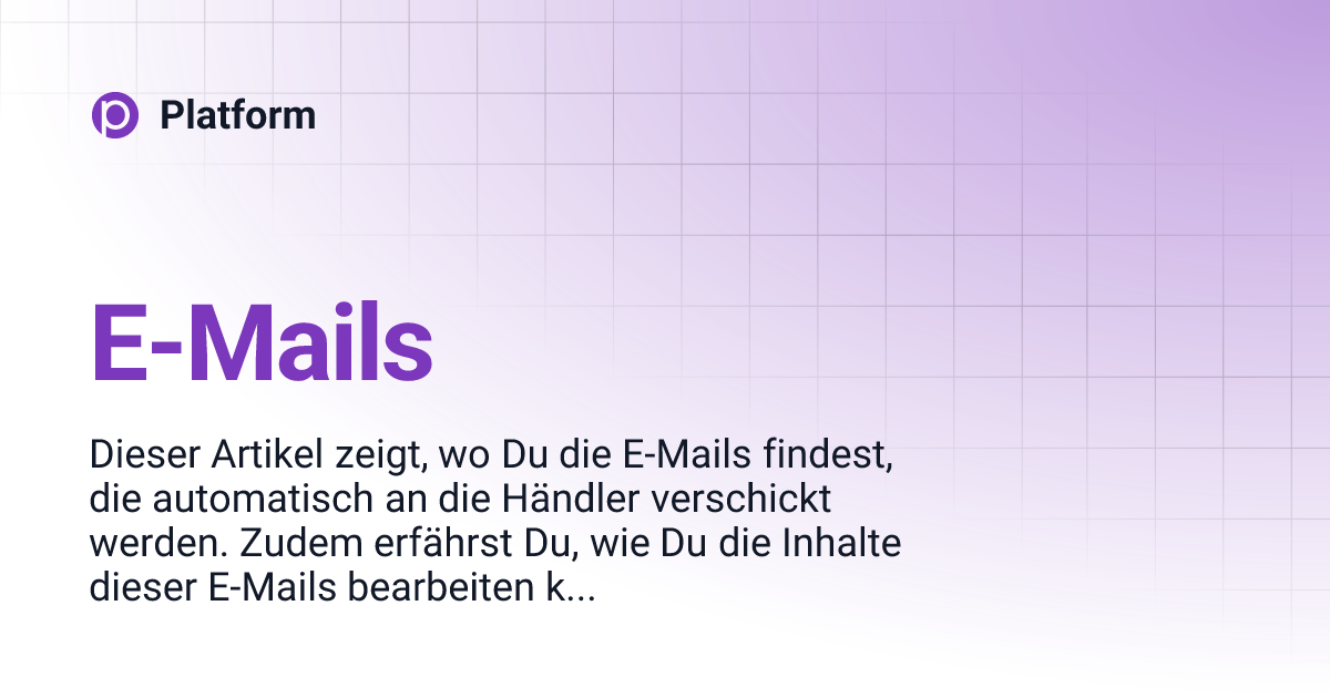 Emails | Platform