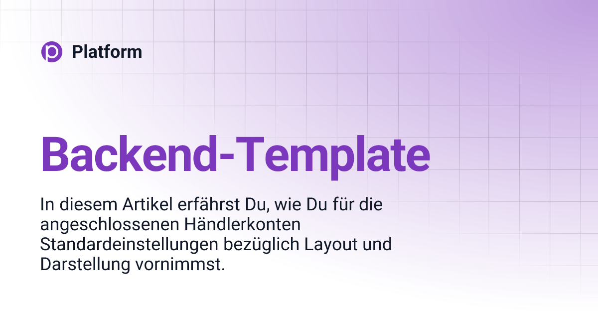 Backend-Template | Platform